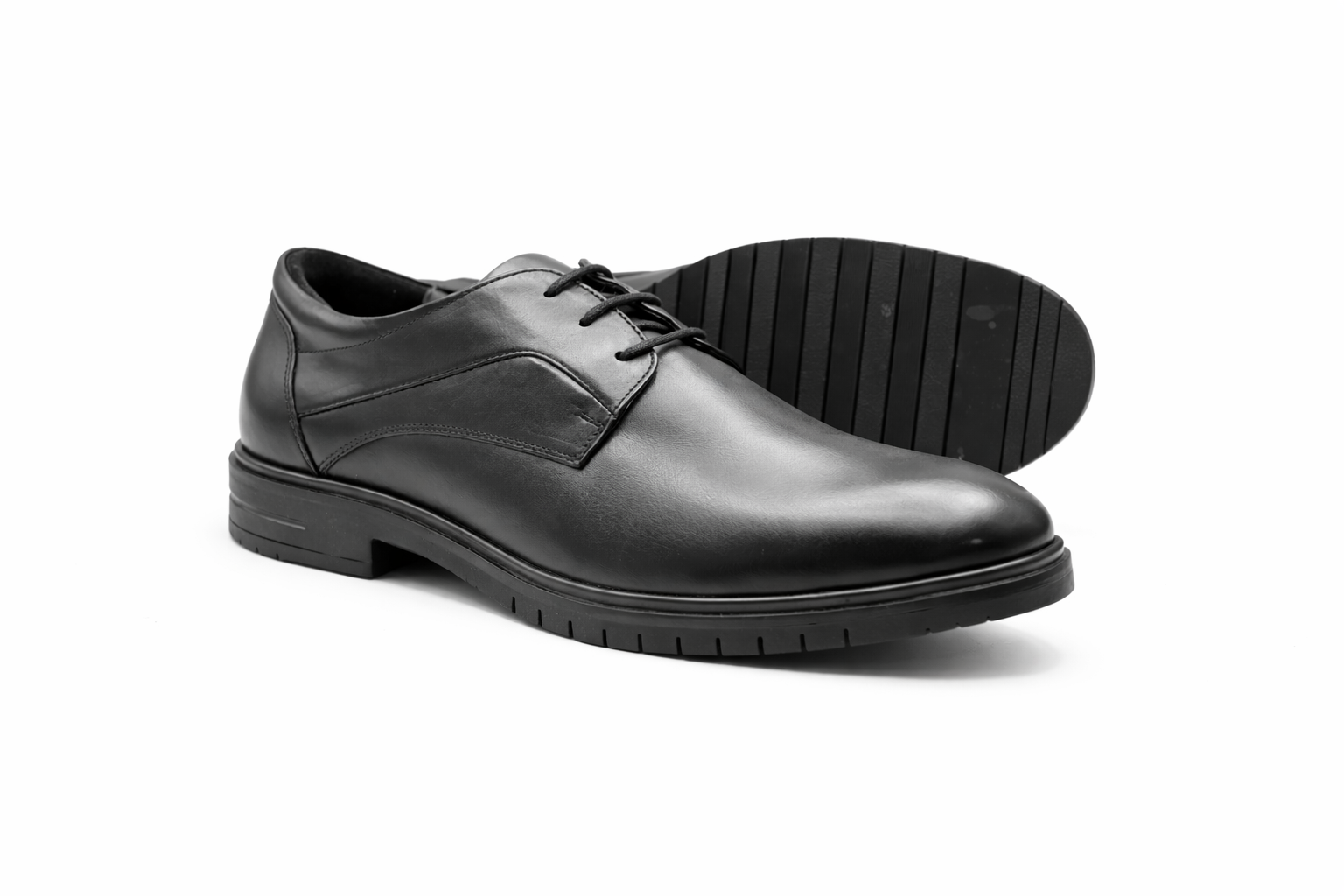 Men’s Leather London Derby Formal Shoes Lucini Black | Premium Value ...