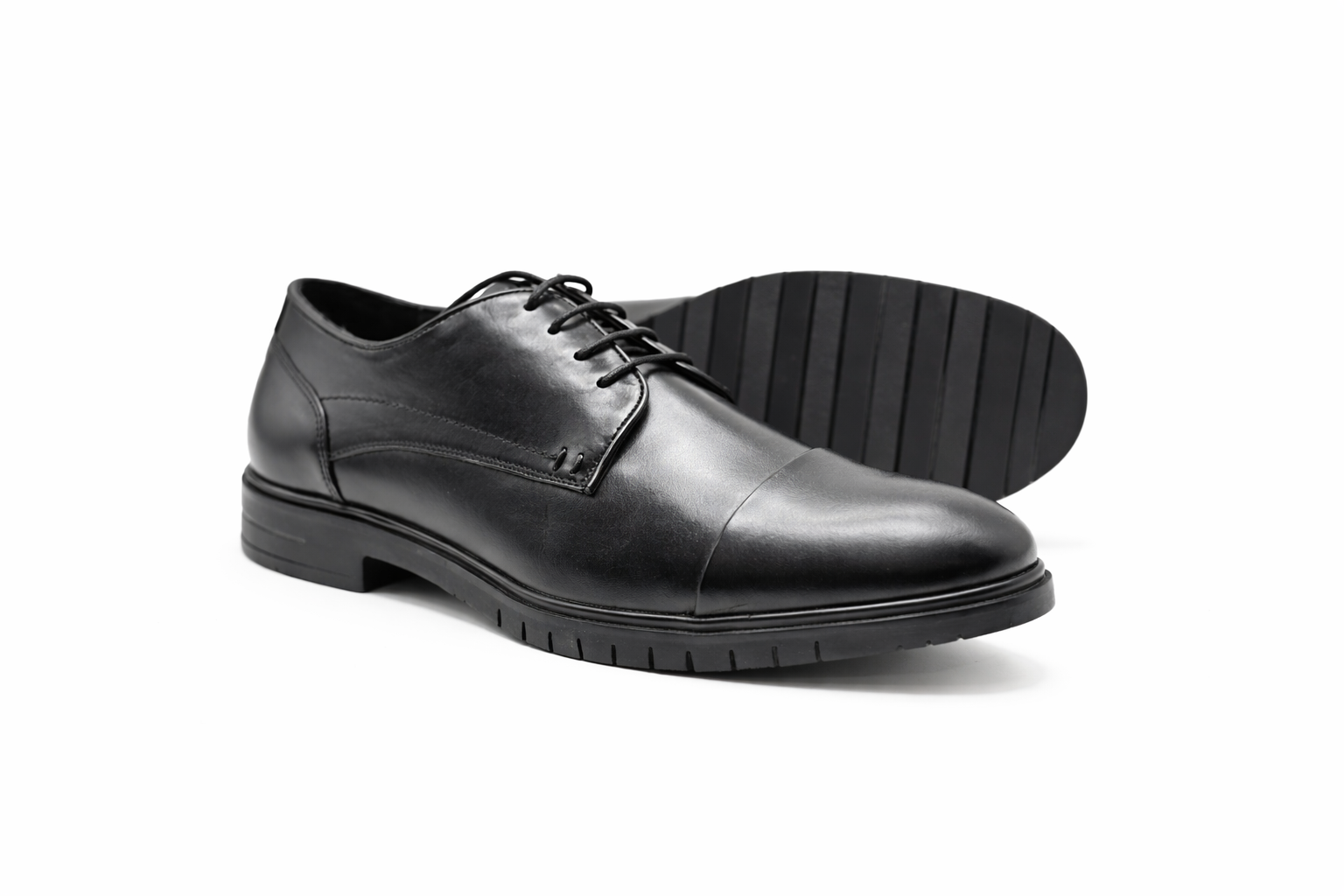 Men’s Leather London Oxford Formal Shoes Lucini Black | Premium Value ...