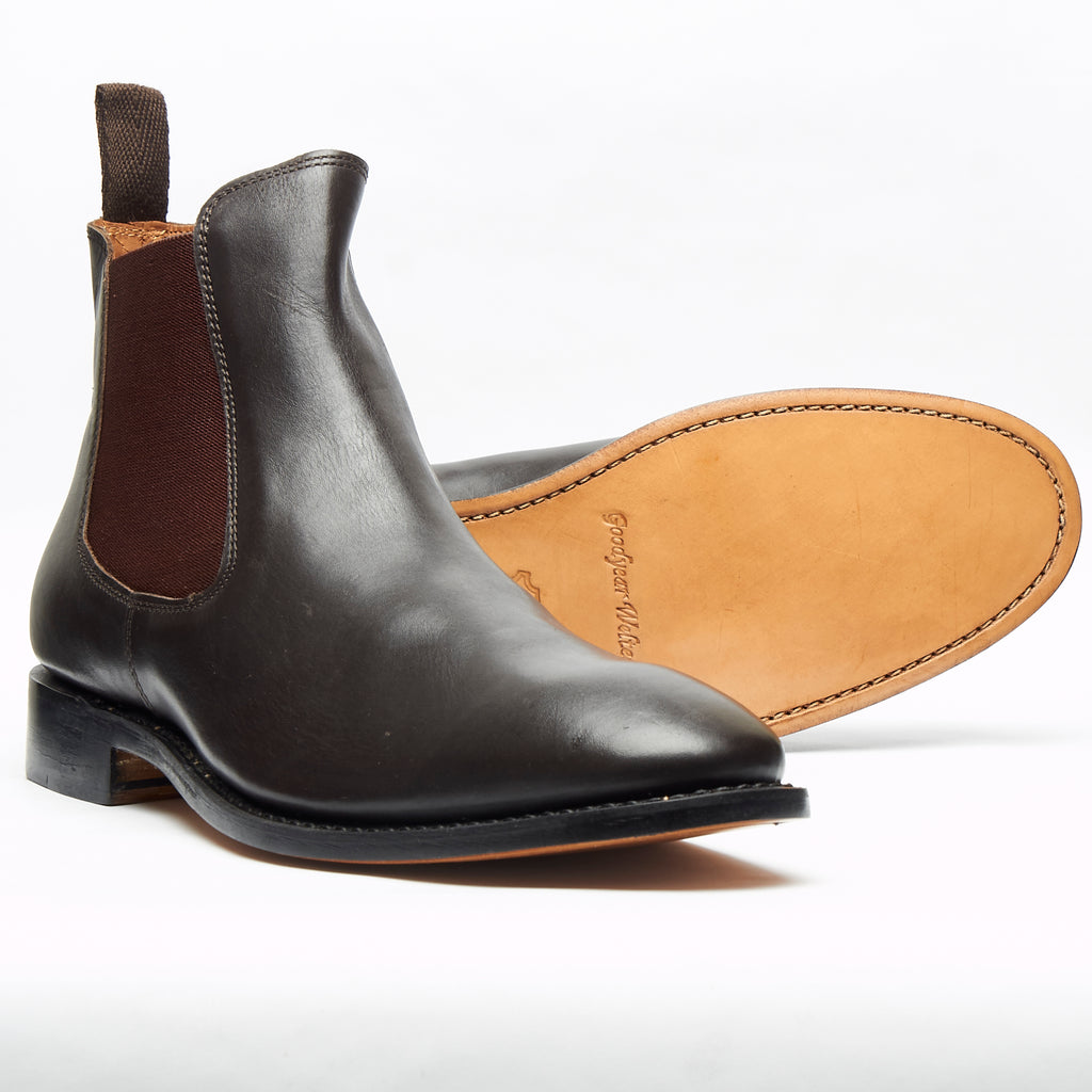 Mens Goodyear Welted Leather Chelsea Boots - 27817 Brown – Lucini Shoes