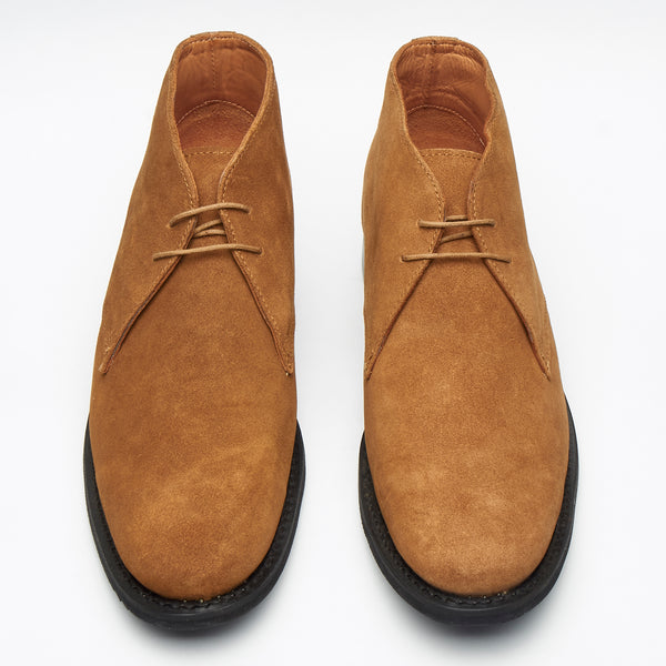 Mens Goodyear Welted Suede Lace Up Ankle Boots - 35515 Tan – Lucini Shoes